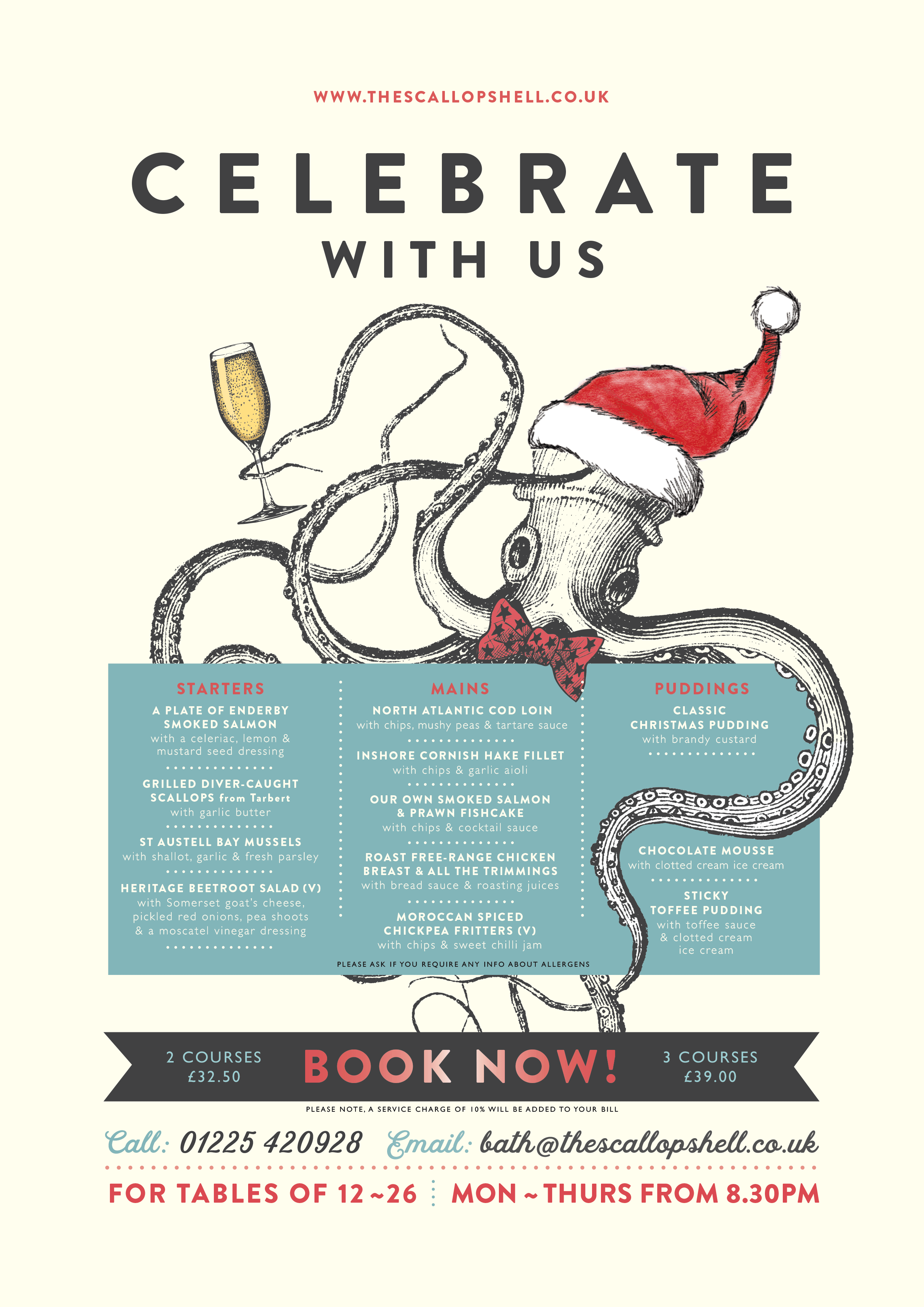 Menus ~ The Scallop Shell